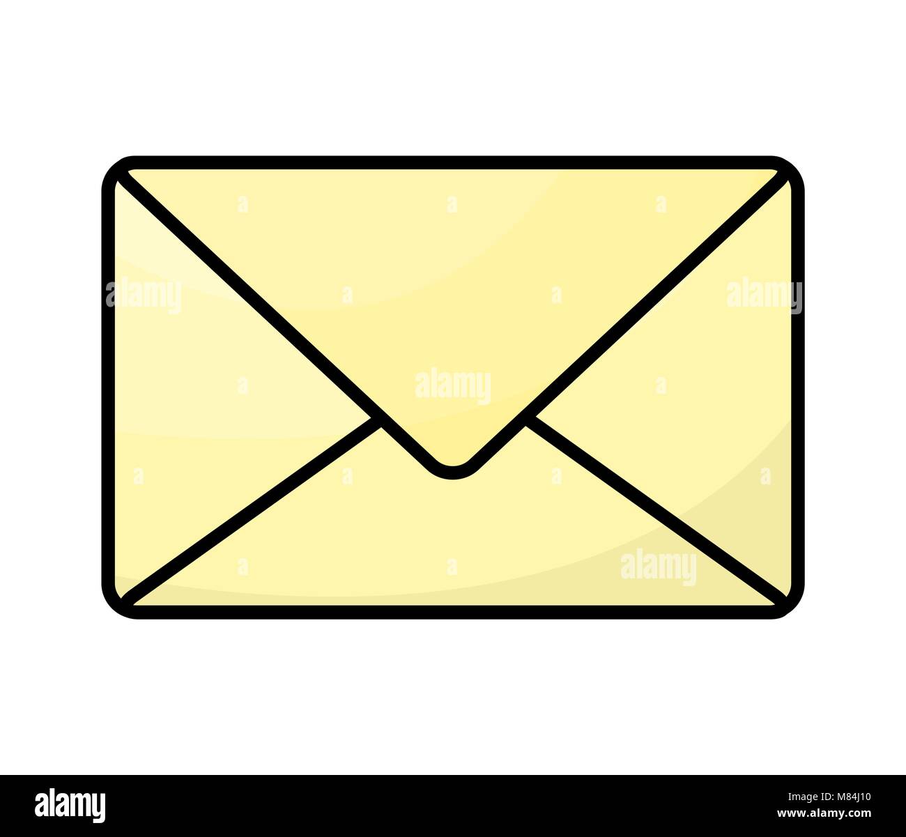 closed post envelope isolated on white background Stock Vector Image ...