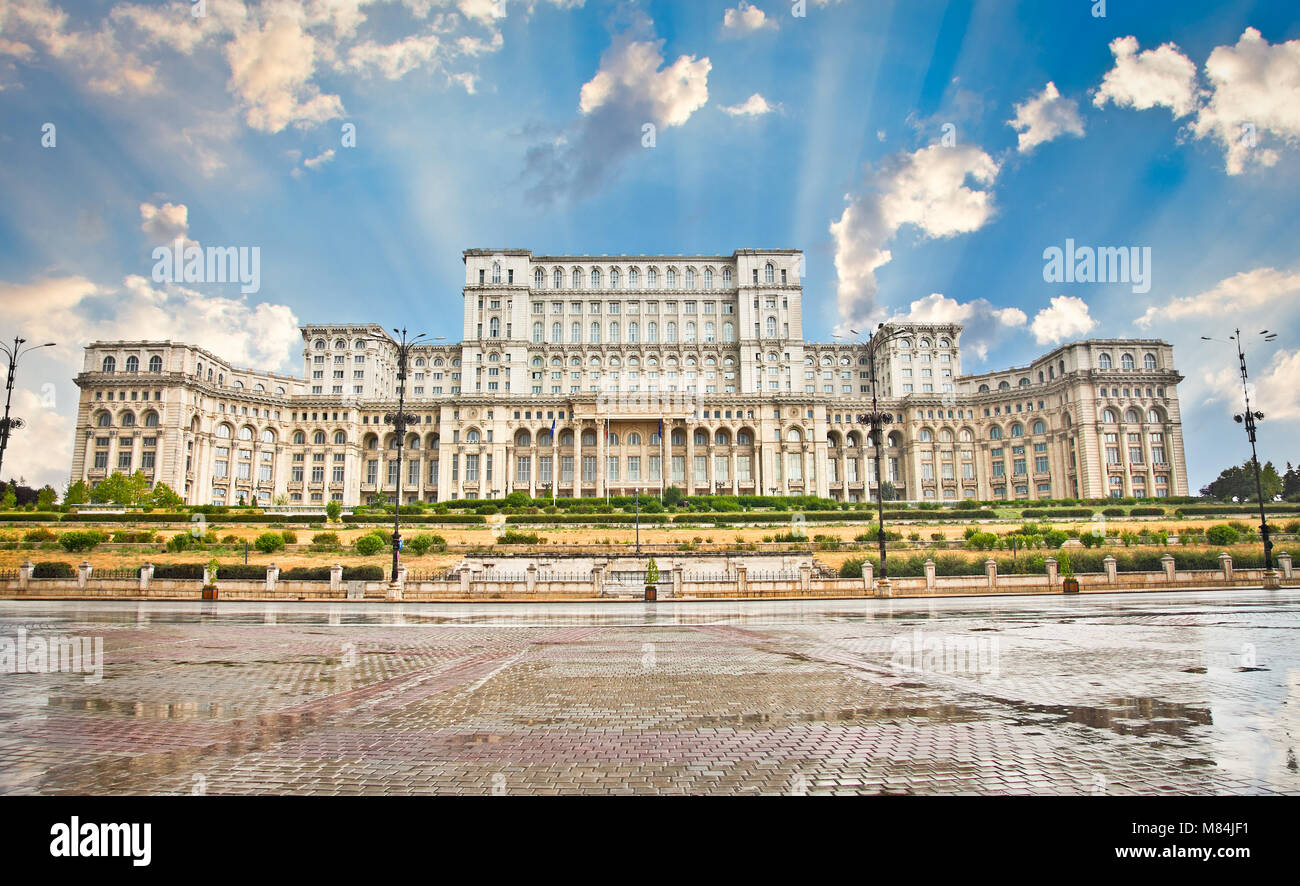 Parliament of Romania, the second largest building in the world, built ...