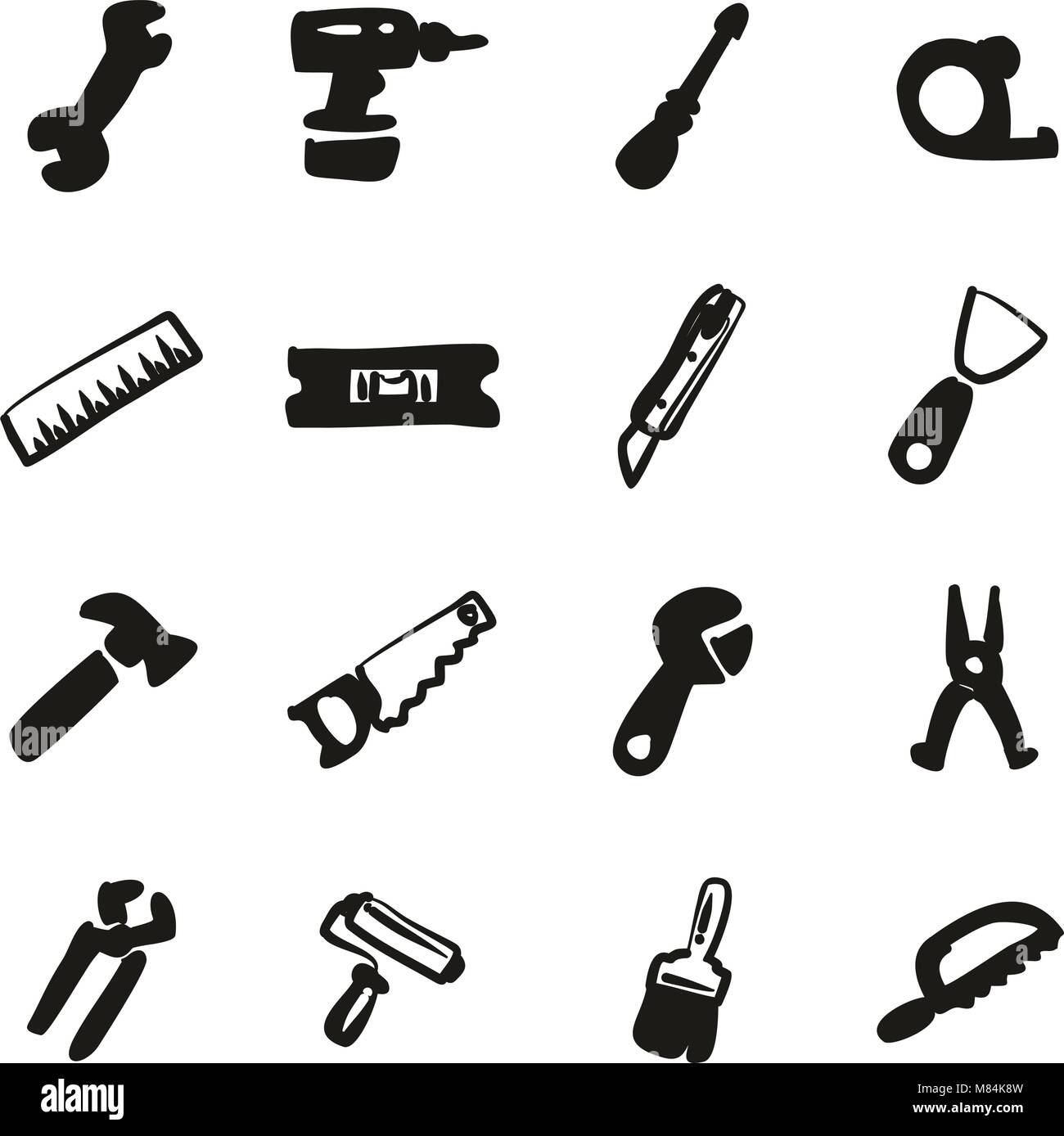 Handyman Icons Freehand Fill Stock Vector Image & Art - Alamy