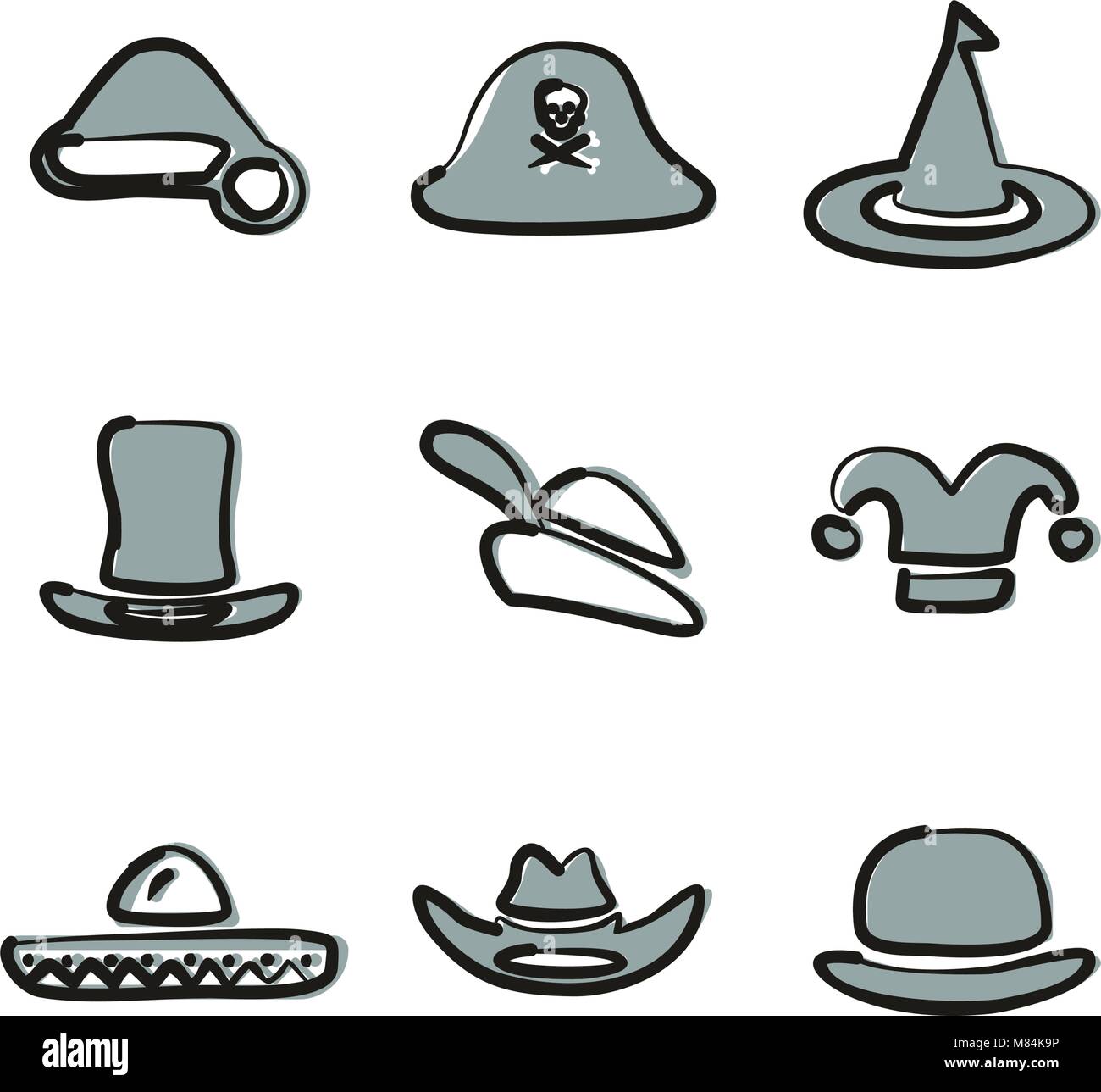 Witch hat color line Stock Vector Images - Alamy
