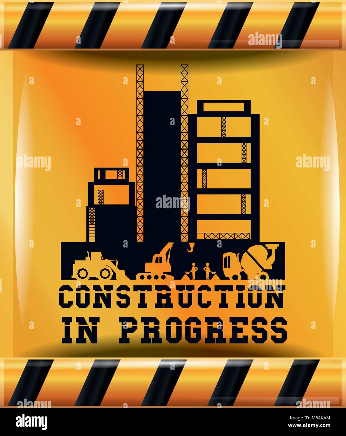 Construction progress design with under construction buildings and ...