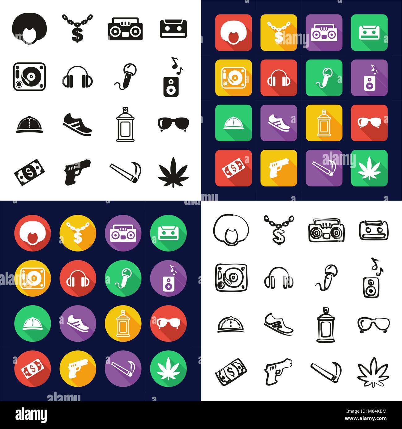 White hip hop gangster Stock Vector Images - Alamy