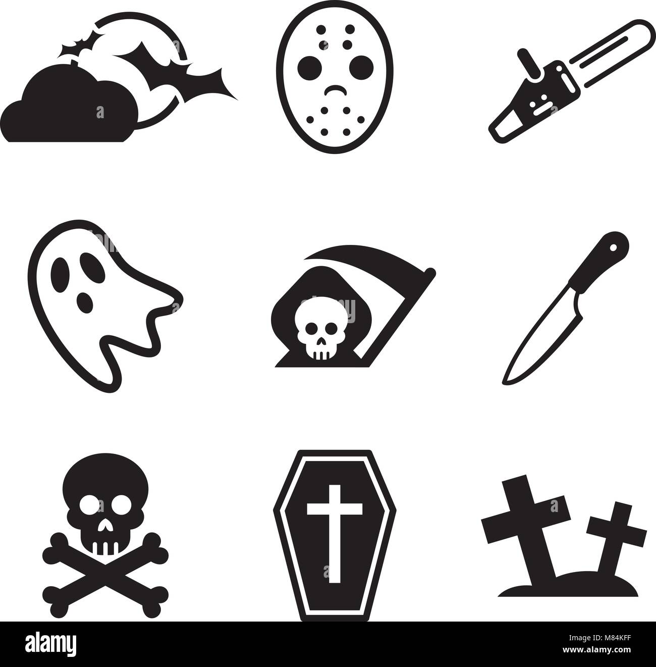Horror icons Stock Vector Images - Alamy