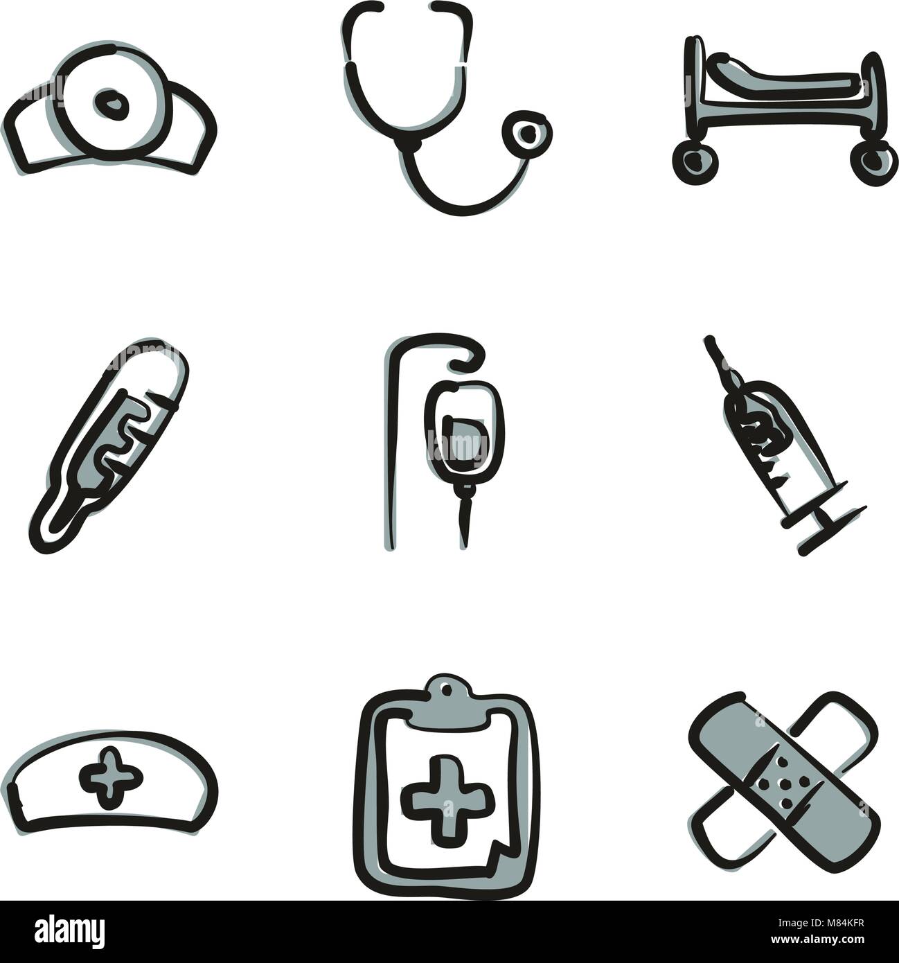 Hospital chart bed Stock Vector Images - Alamy