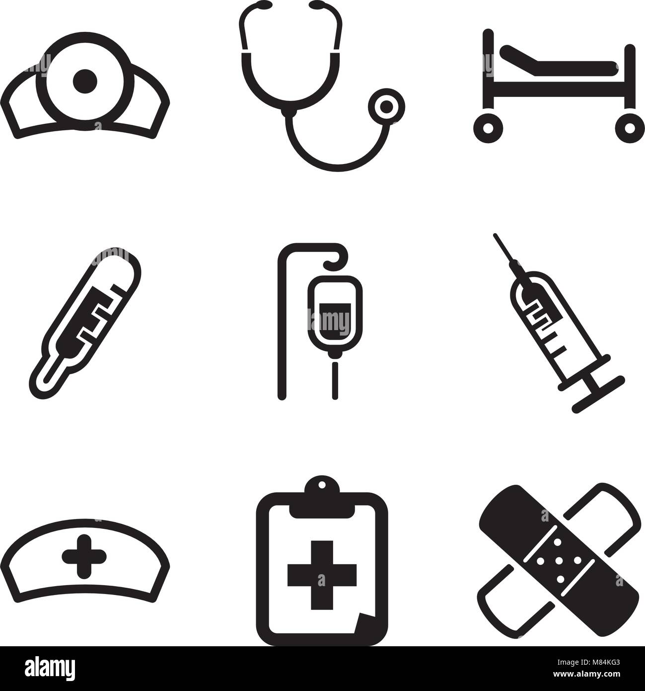 Hospital chart bed Stock Vector Images - Alamy