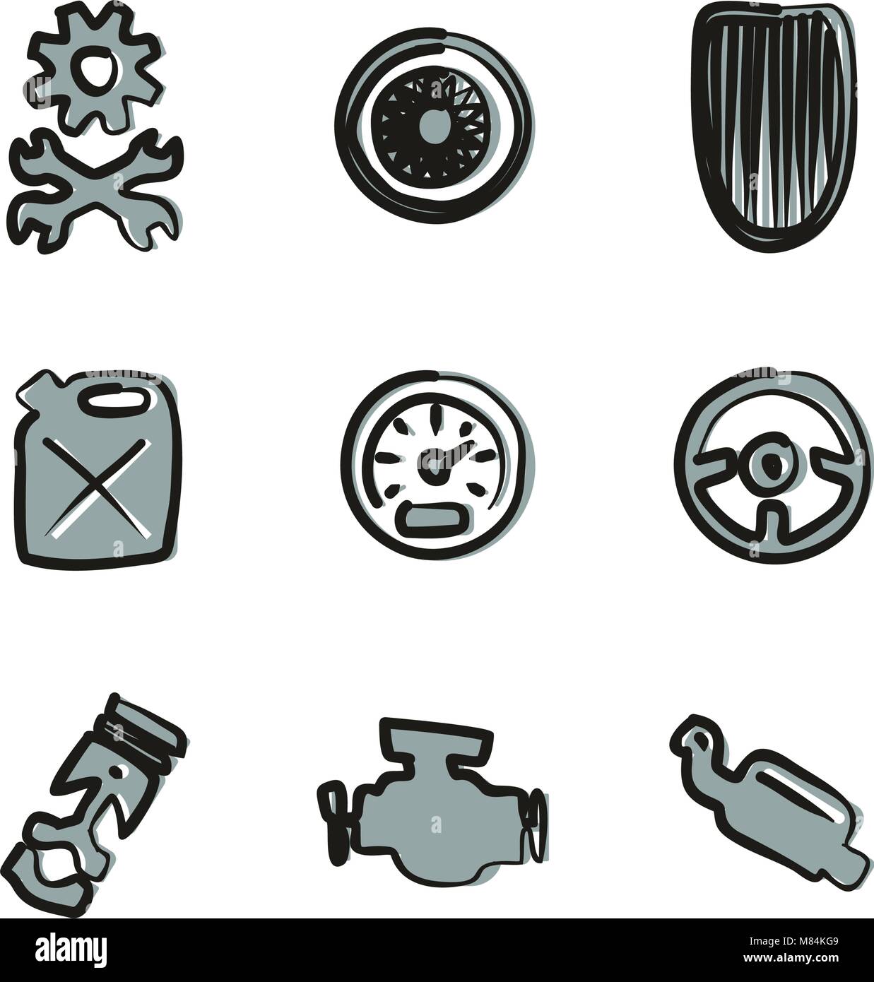 Hot rod grill Stock Vector Images - Alamy