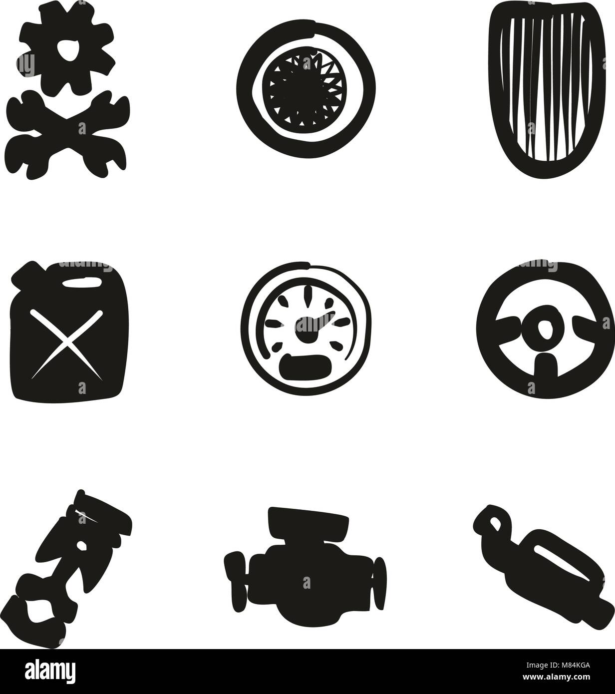 Hot Rod Icons Freehand Fill Stock Vector Image & Art - Alamy