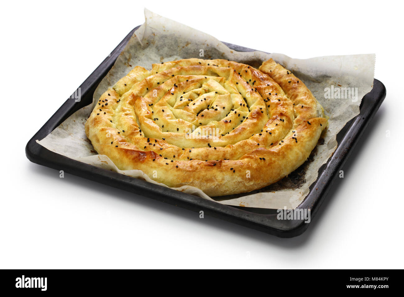 homemade rolled borek, spinach and feta cheese, turkish cuisine Stock ...
