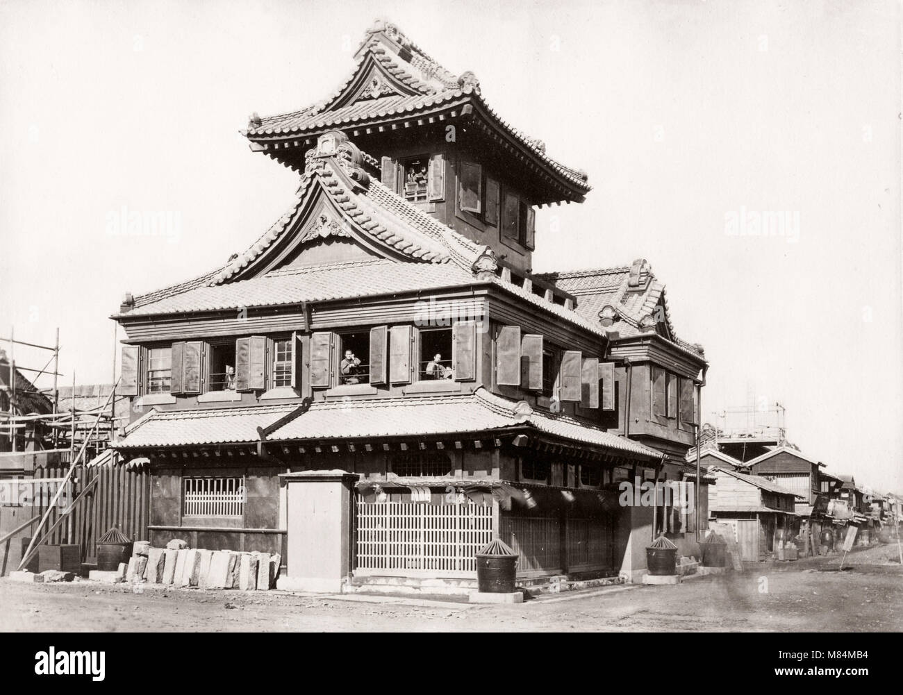 1871 Japan - Martello tower at Hiogo - from 'The Far East' magazine ...