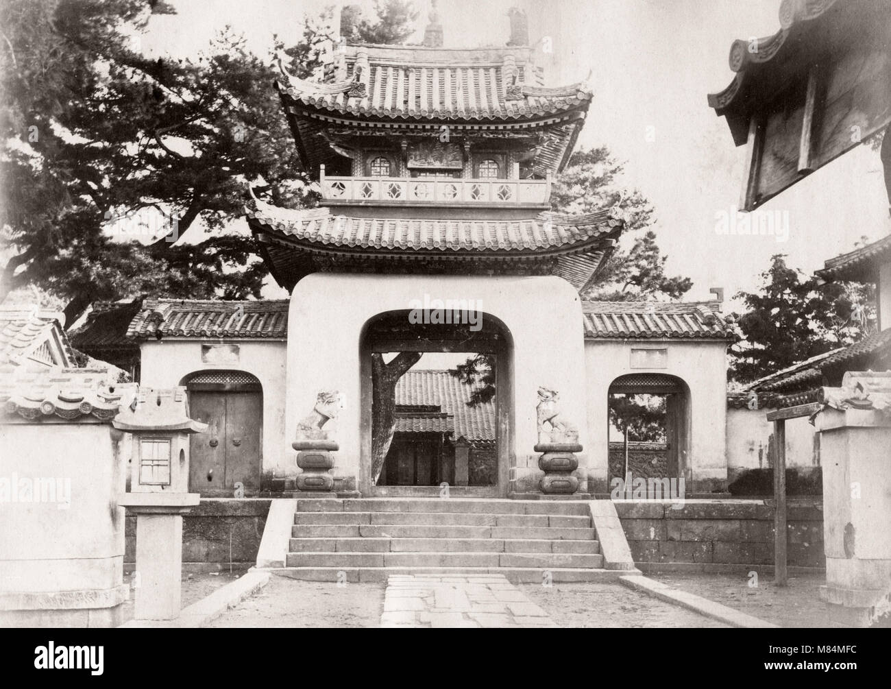 1871 Japan - gateway at Nagasaki - from 'The Far East' magazine Stock ...