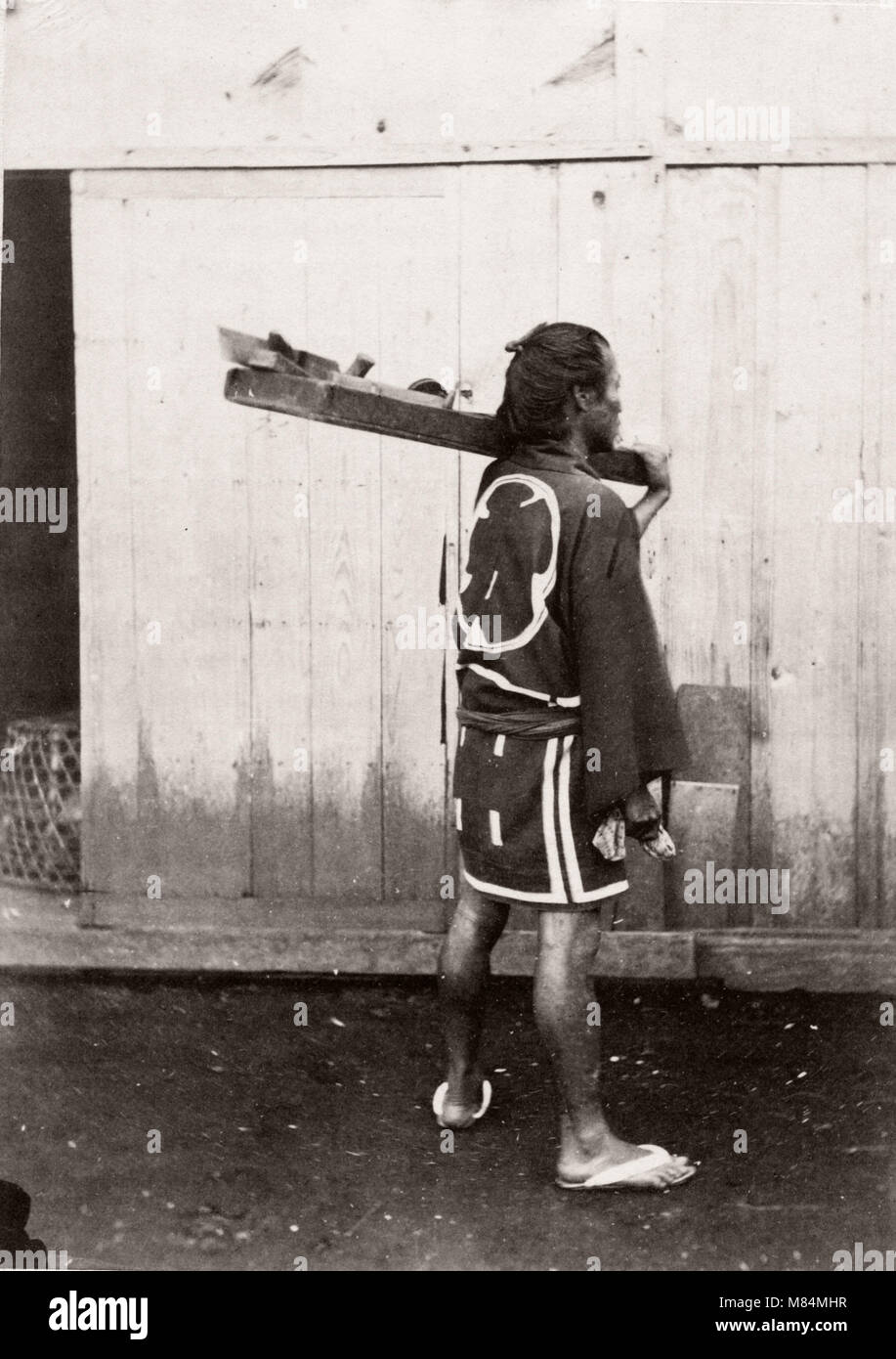 1871 Japan - carpenter going to work - from 'The Far East' magazine ...