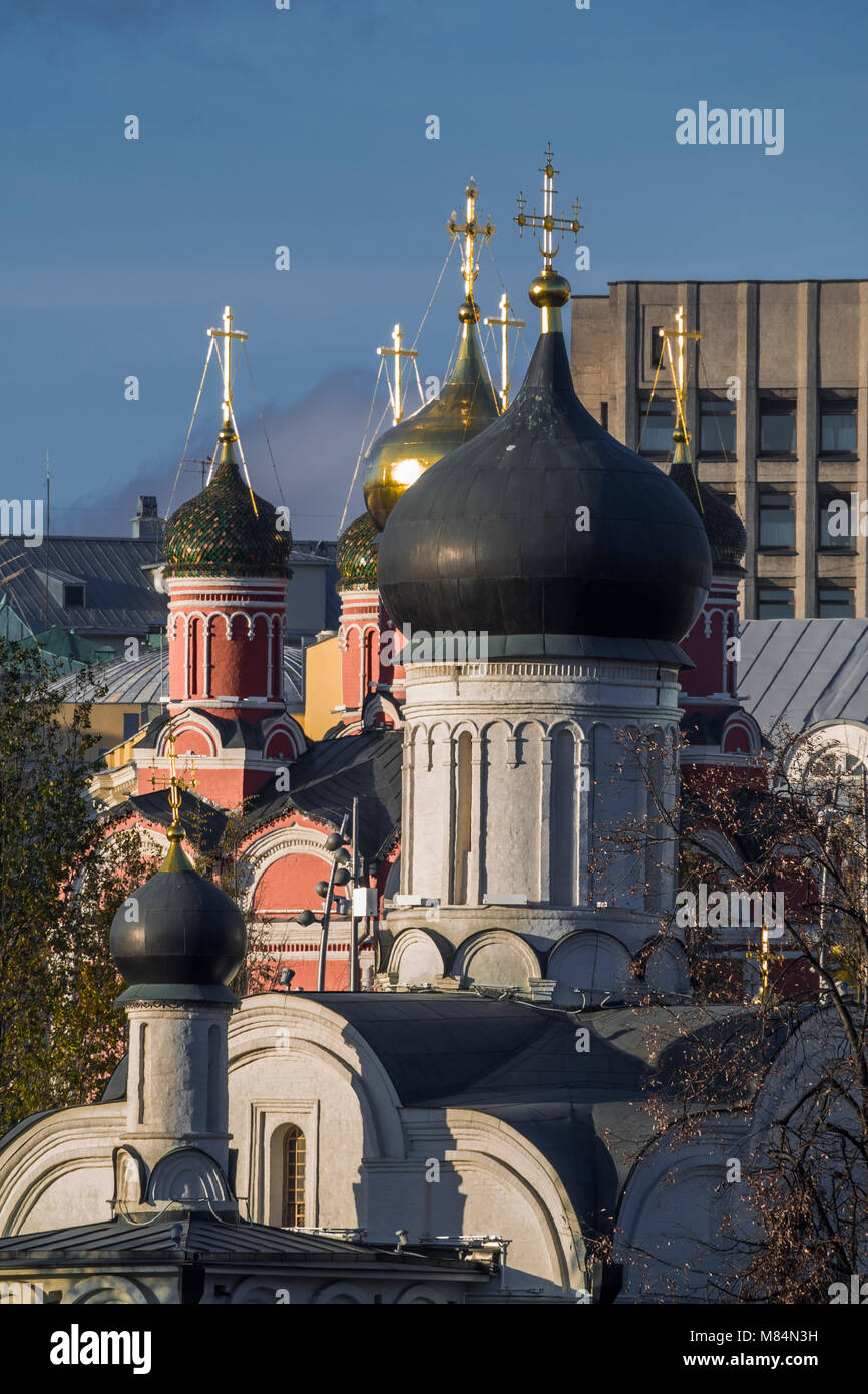 Russia, Moscow. Zaryadye Nature and Landscape Park. Church of the ...