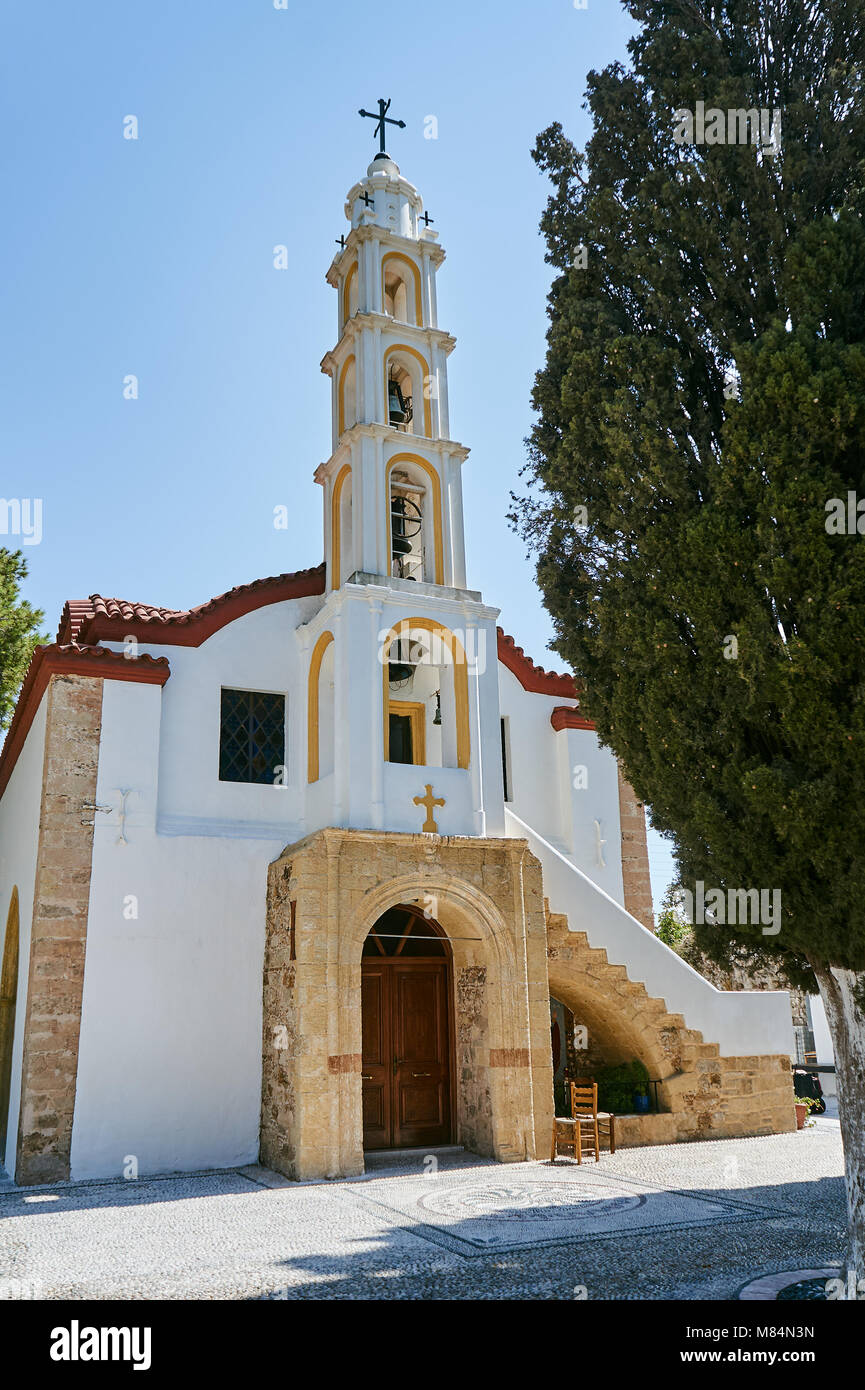 Entrance to the Orthodox Church on the island of Rhodes Stock Photo - Alamy