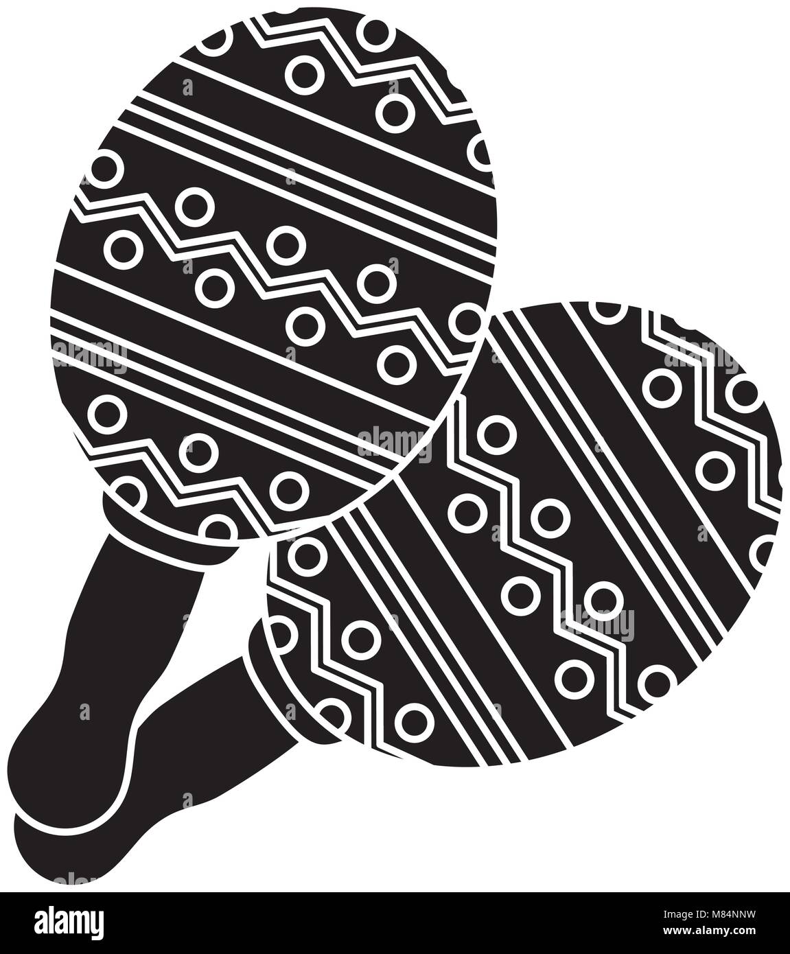 maracas icon over white background, vector illustration Stock Vector ...