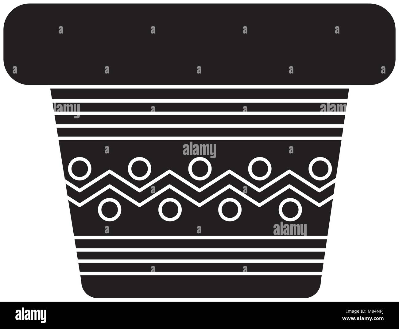 empty flower pot icon over white background, vector illustration Stock ...