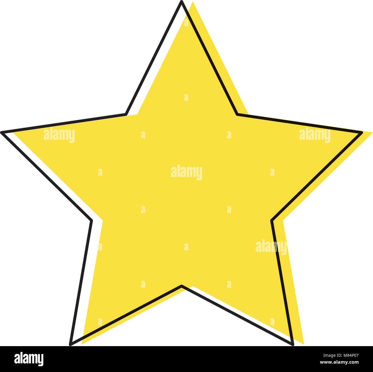 star shape icon over white background, colorful design. vector ...