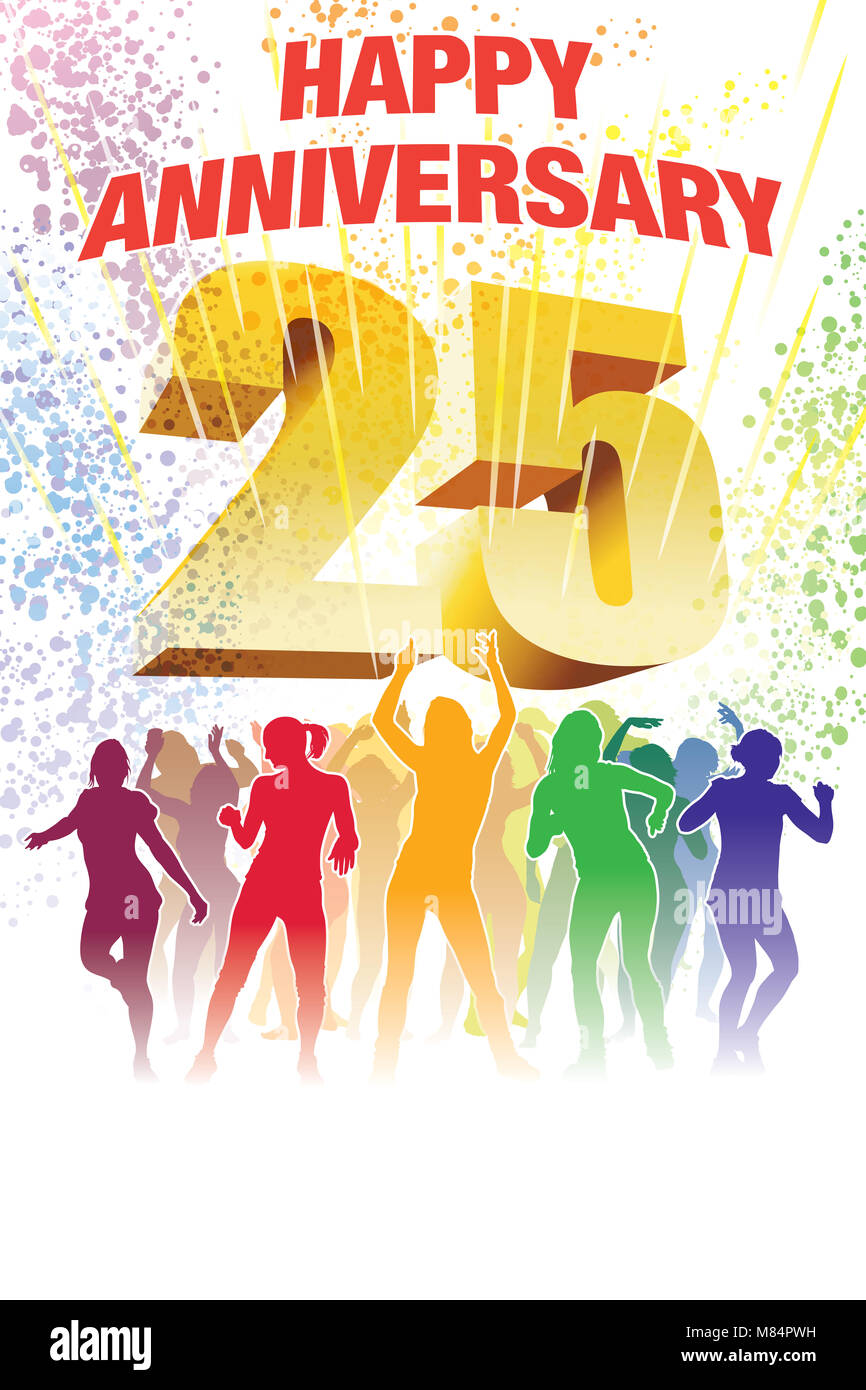 Happy twenty fifth anniversary hi-res stock photography and images - Alamy