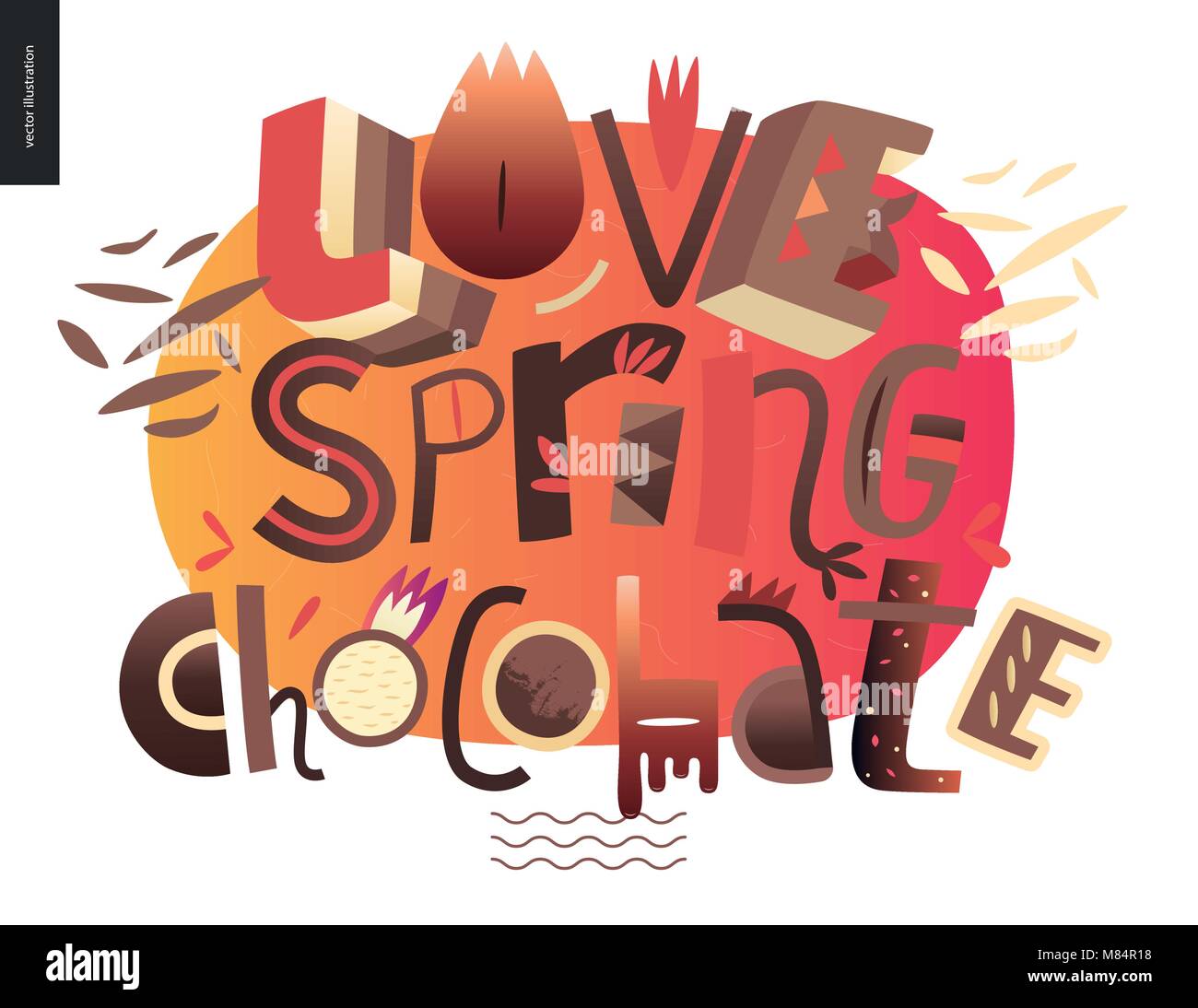Love sweet candy text Stock Vector Images - Alamy