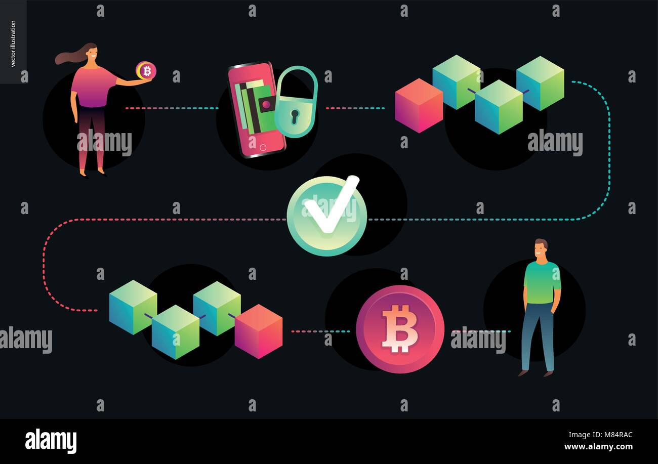 Cryptocurrency transaction Stock Vector Images - Alamy