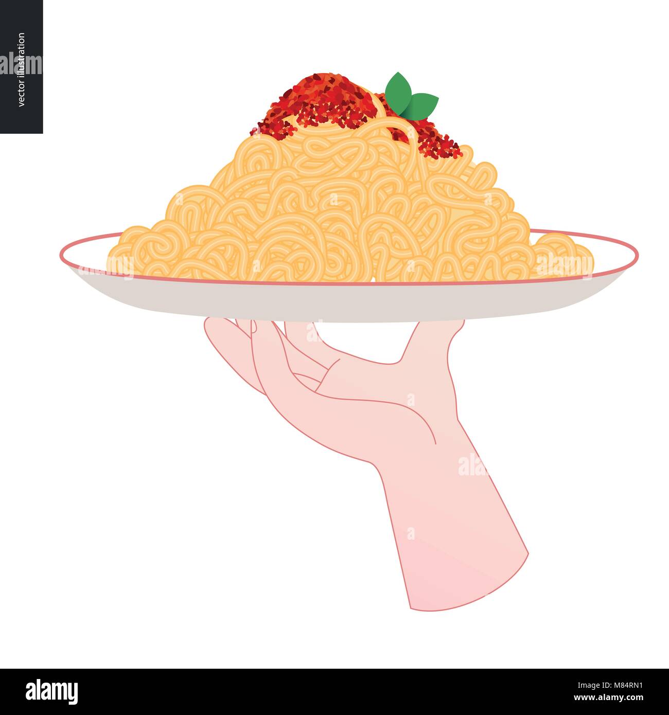 Vector cartoon hand holding recipe Stock Vector Images - Alamy