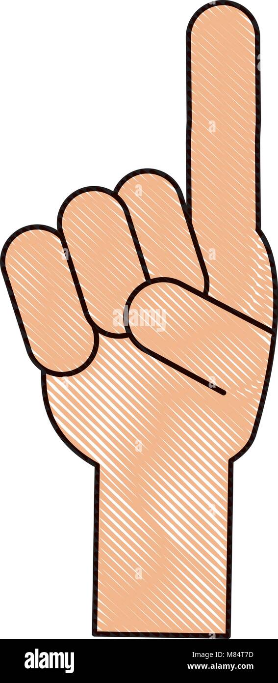 hand pointing up icon over white background, colorful design. vector ...