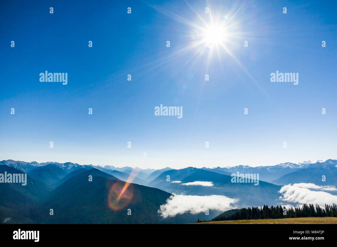 The view looking south on a sunny Fall day from Hurricane Ridge in ...