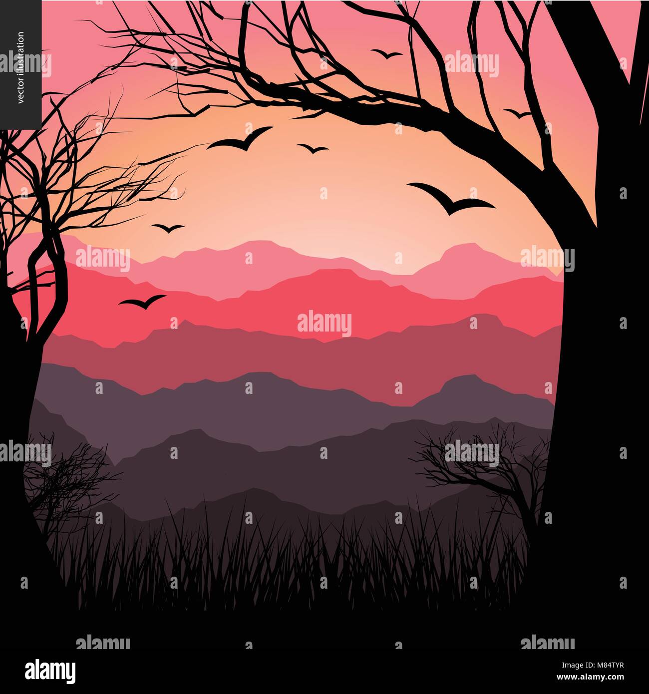 High altitude birds Stock Vector Images - Alamy