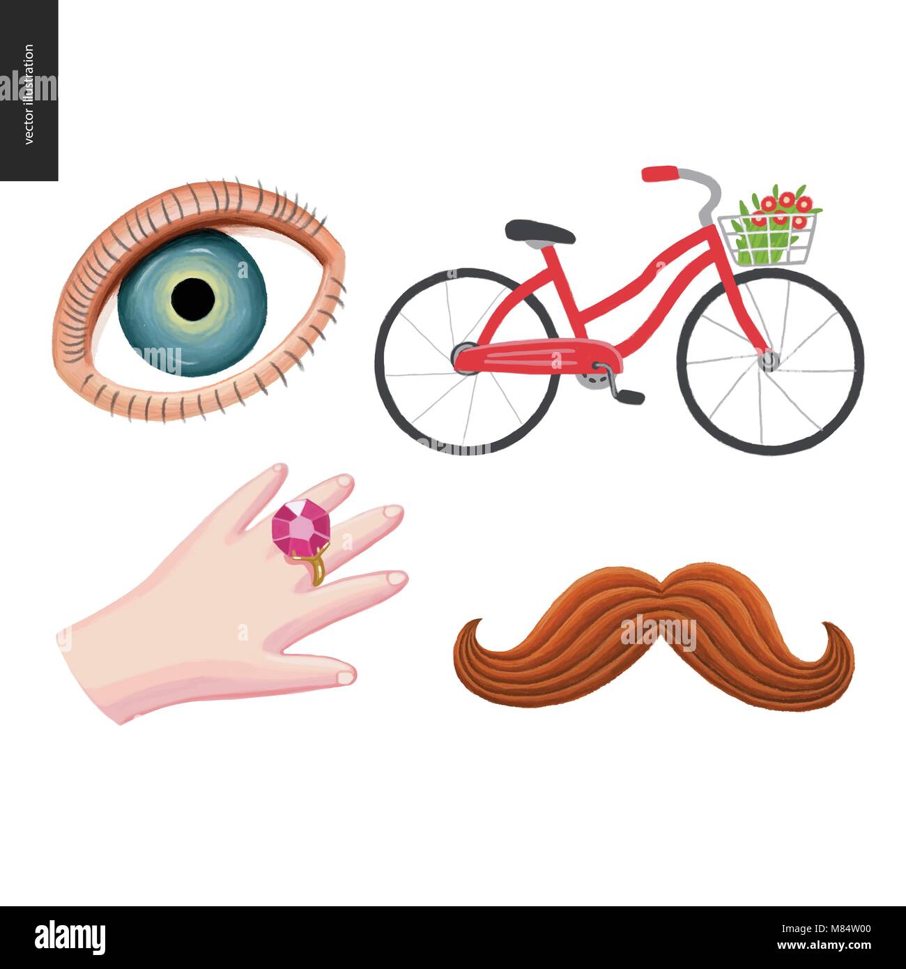 Four Eye Stock Vector Images - Alamy