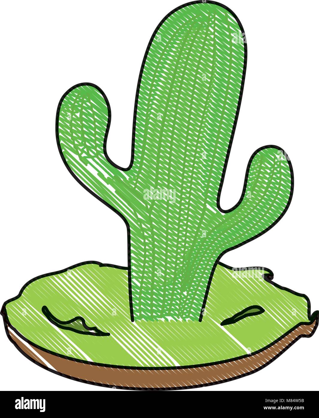 cactus plant icon over white background, colorful design. vector ...