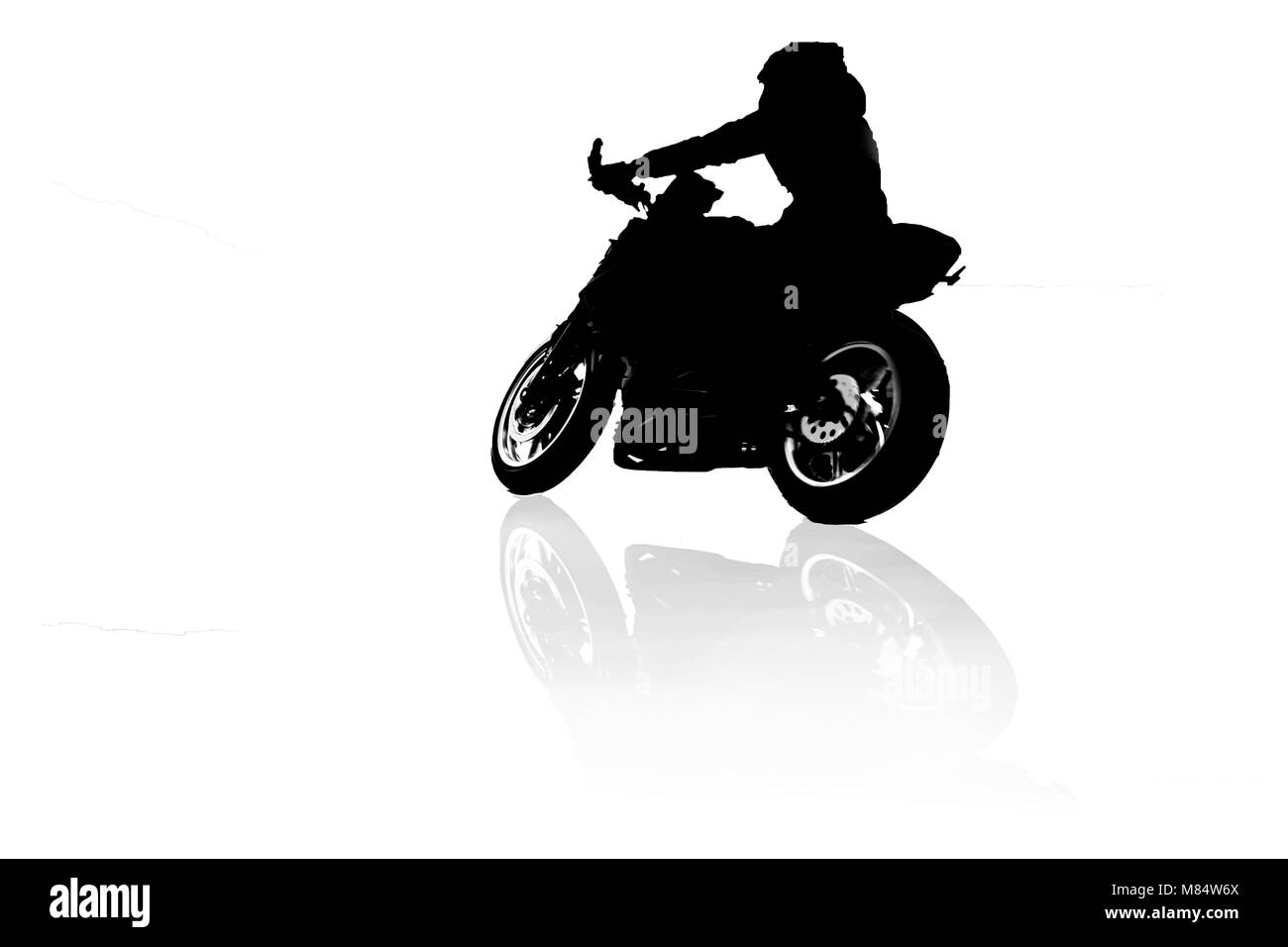 White background biker Stock Photo - Alamy
