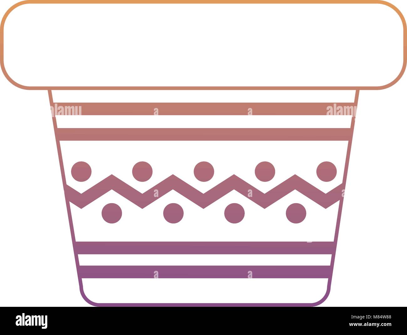 empty flower pot icon over white background, colorful design. vector ...