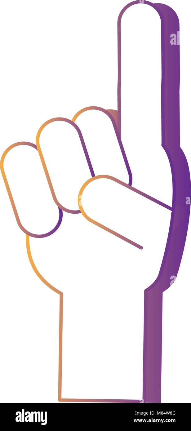 hand pointing up icon over white background, vector illustration Stock ...