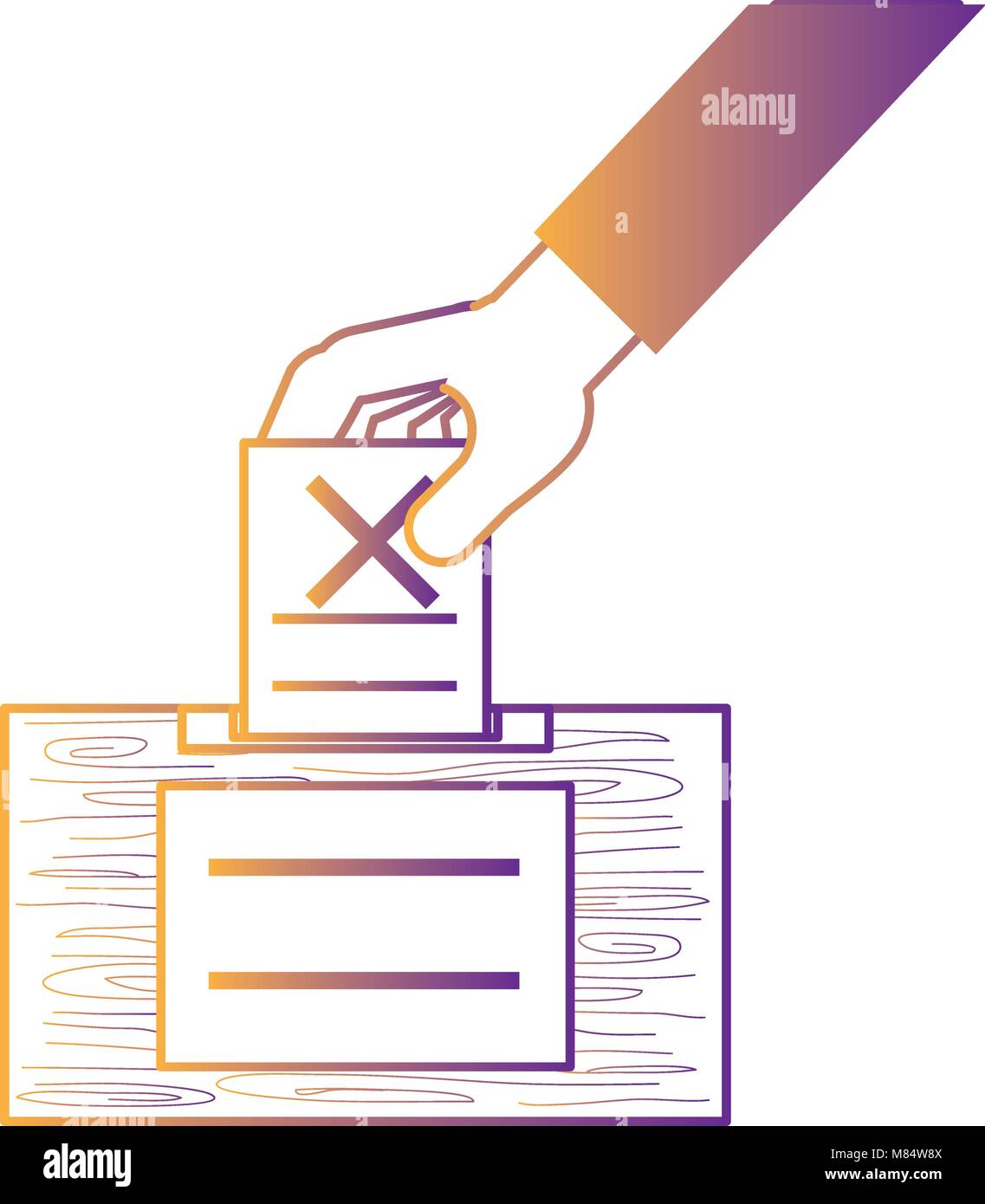 Ballot paper cross Stock Vector Images - Alamy
