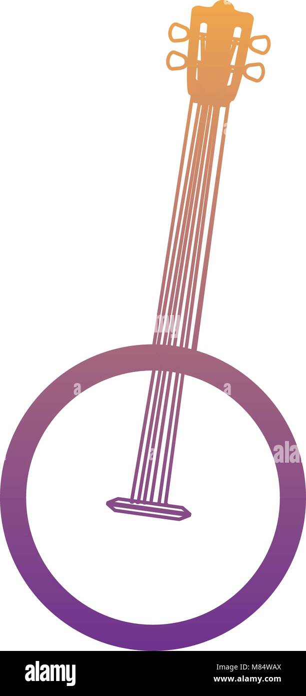 banjo icon over white background, colorful design. vector illustration ...
