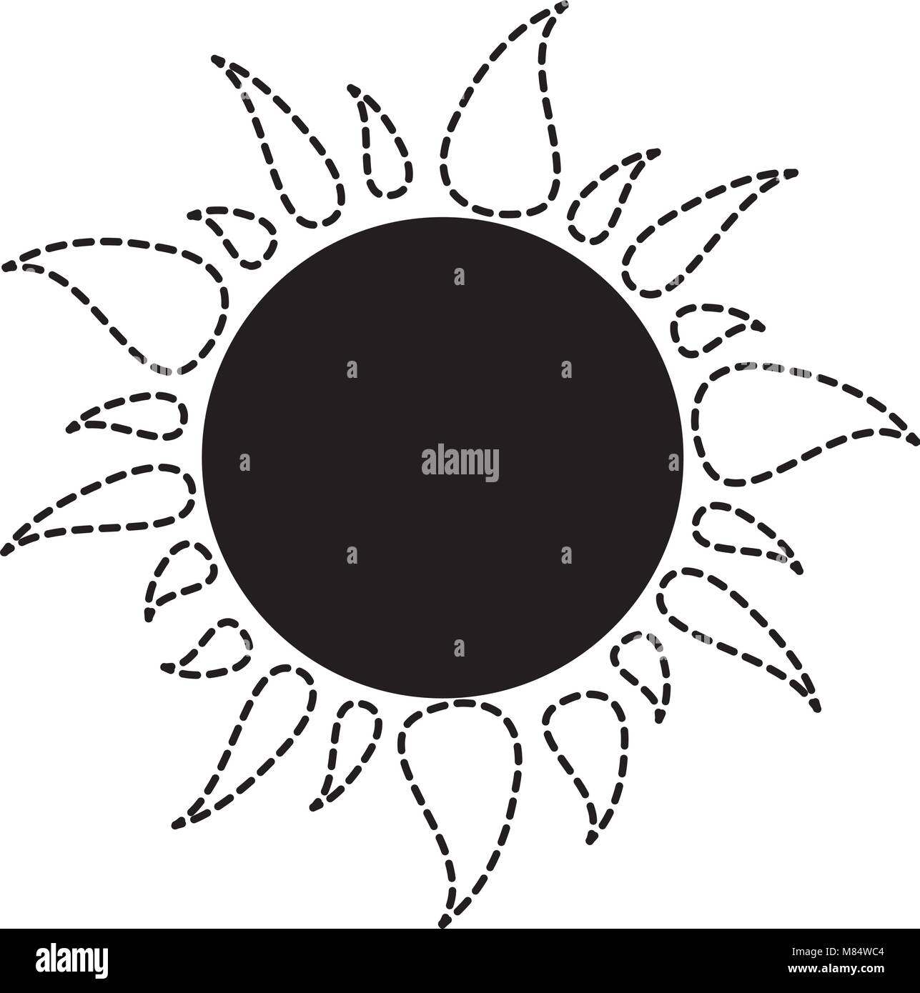 sun shape icon over white background, vector illustration Stock Vector ...