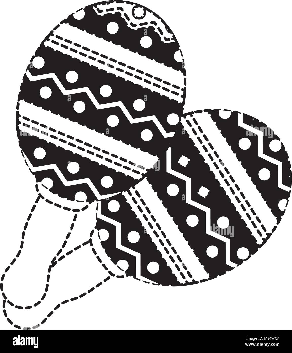 maracas icon over white background, vector illustration Stock Vector ...