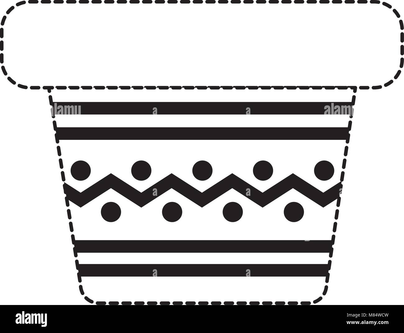 empty flower pot icon over white background, vector illustration Stock ...