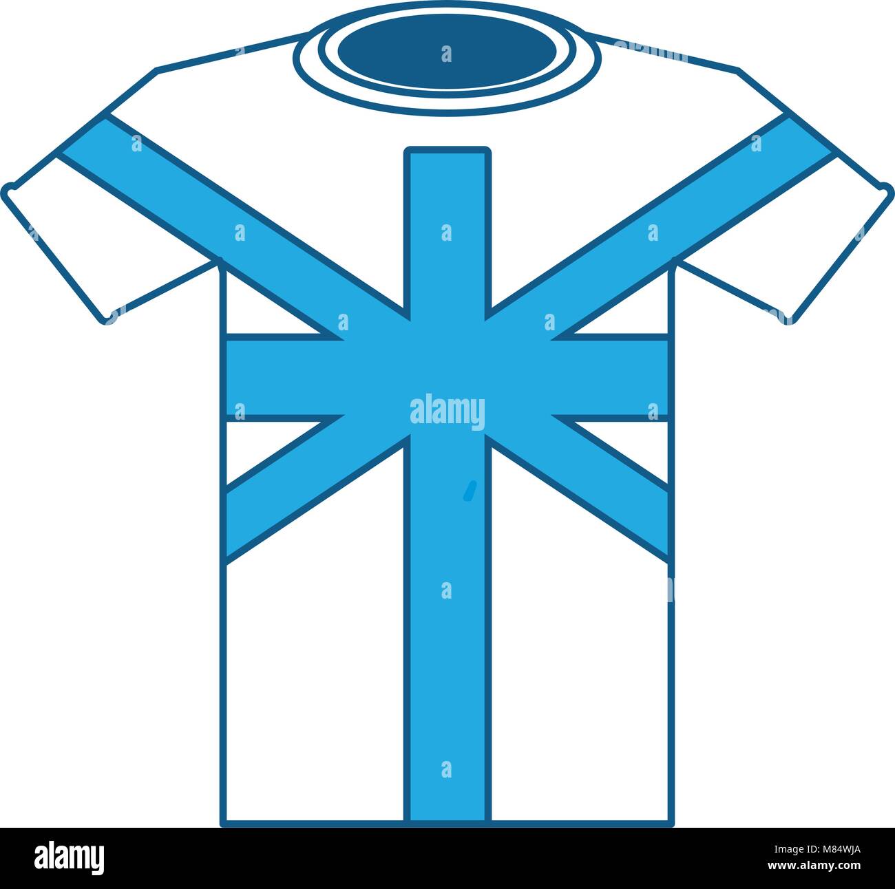 Blue england shirt Stock Vector Images - Alamy