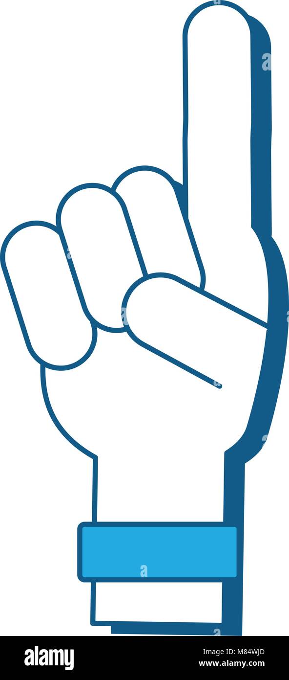 hand pointing up icon over white background, vector illustration Stock ...