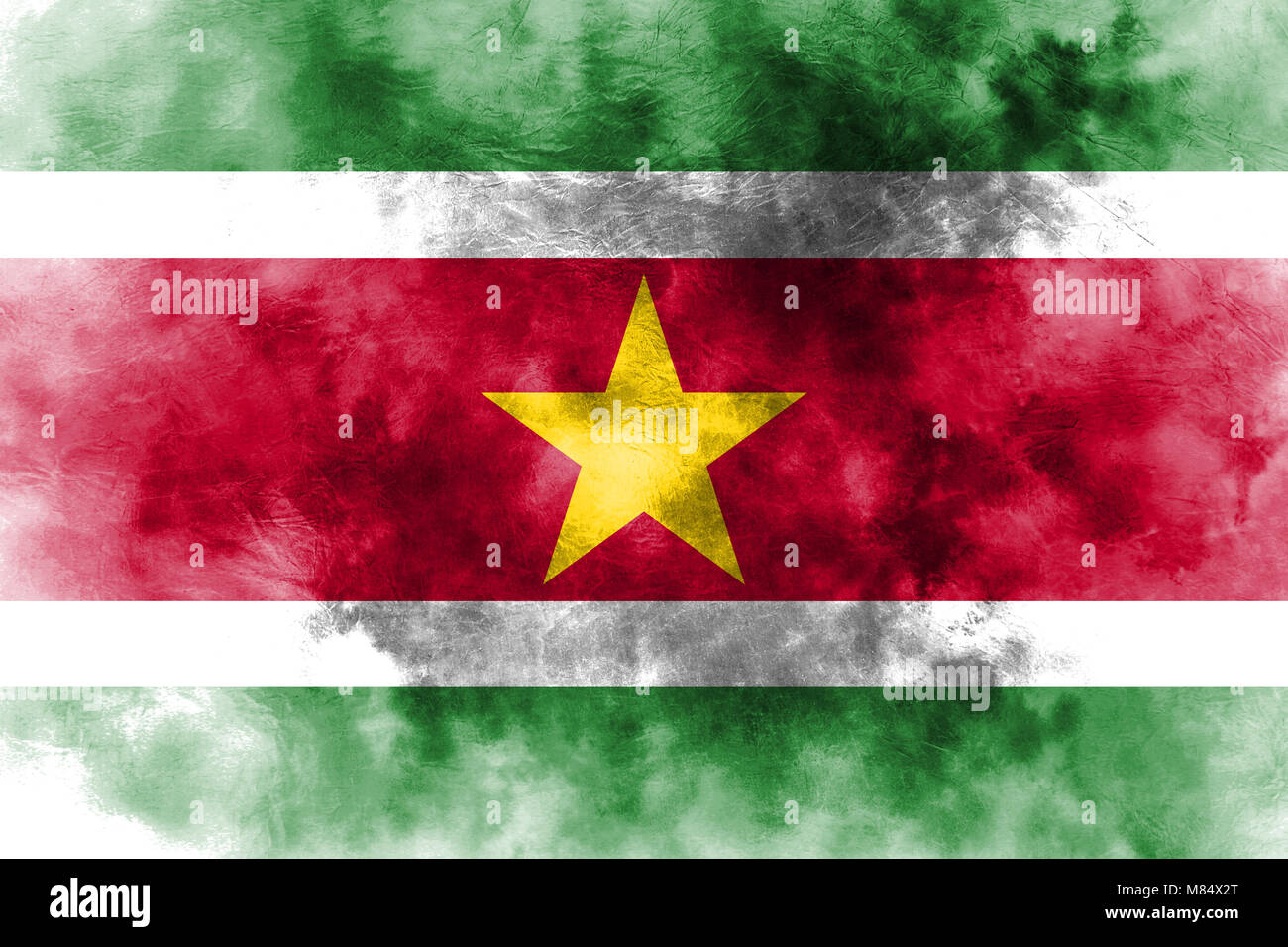Old Suriname grunge background flag Stock Photo - Alamy