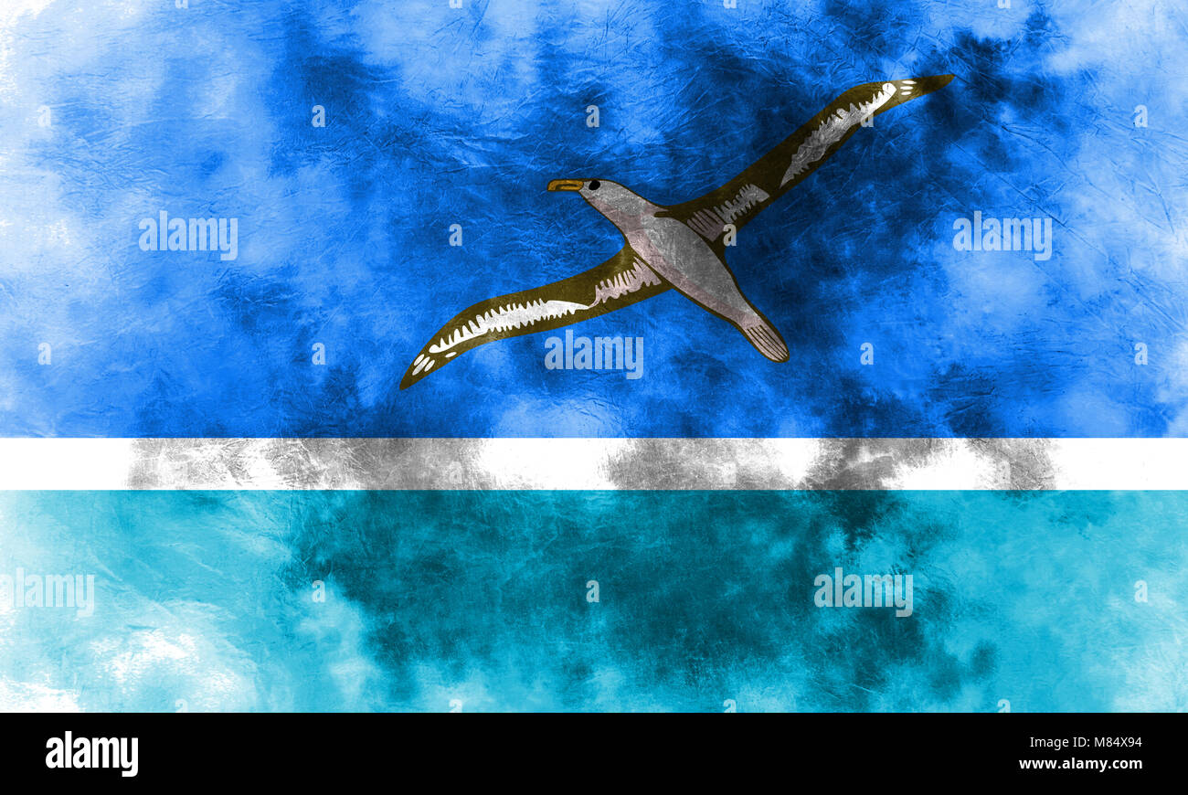Midway Islands grunge flag, United States dependent territory flag ...