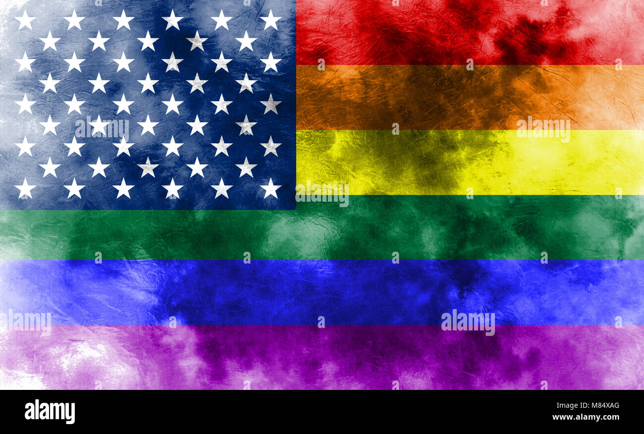 USA gay grunge flag, LGBT USA flag Stock Photo - Alamy