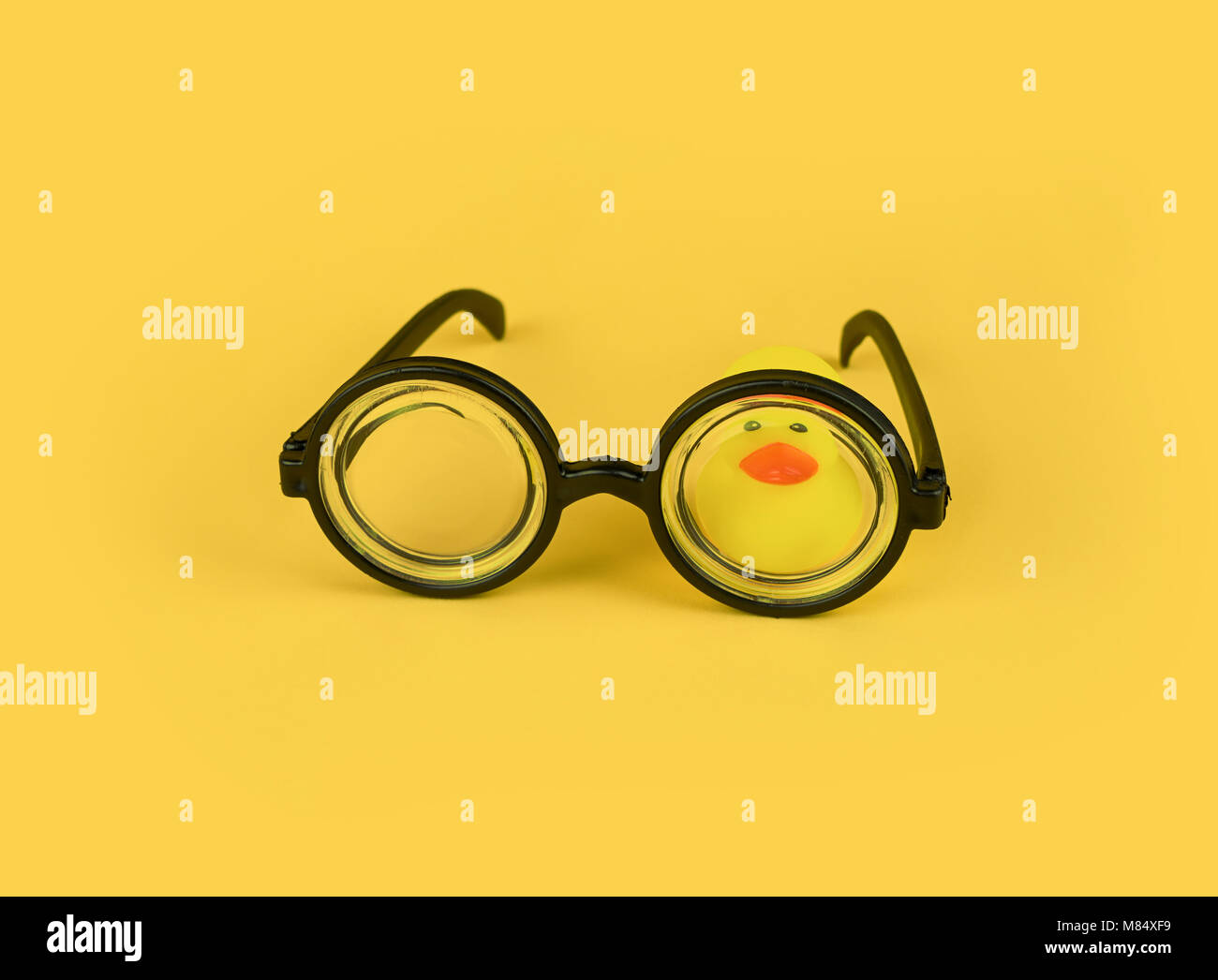 Goggles with small yellow duck Stock Photo - Alamy