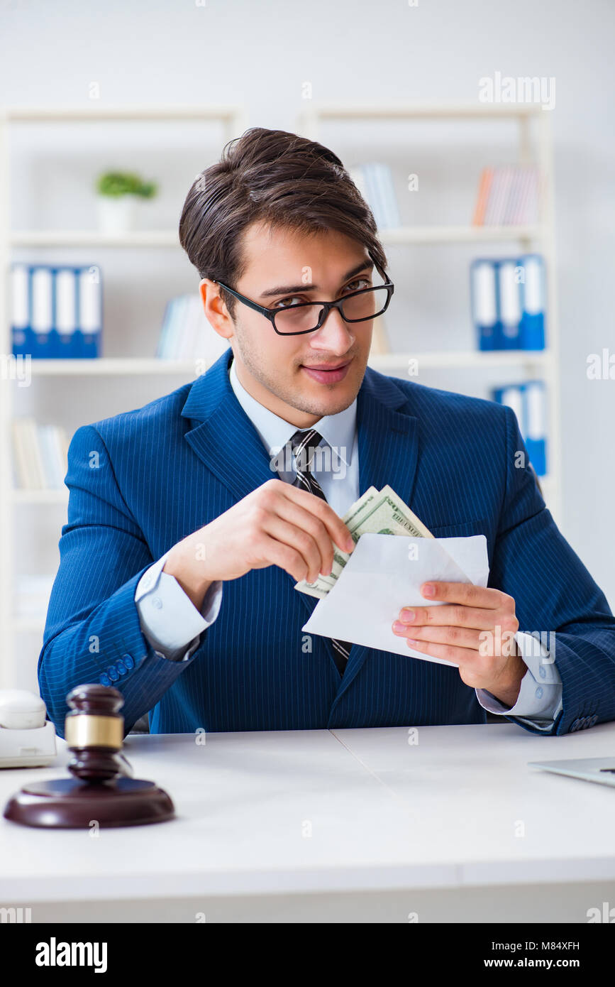 Lawyer receiving money as bribe hi-res stock photography and images - Alamy