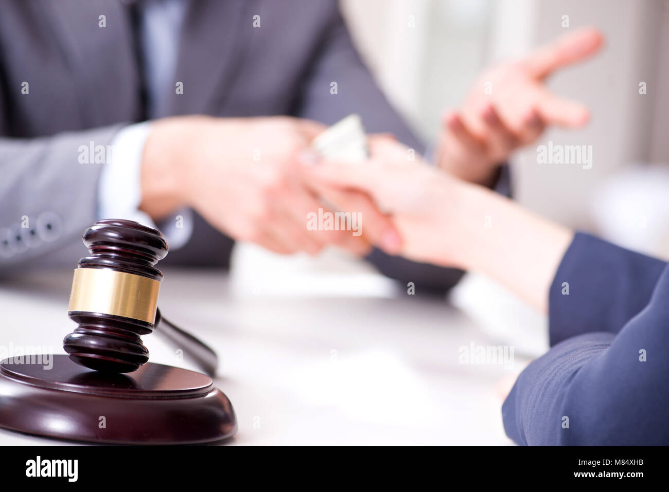 Lawyer being offered bribe for his services Stock Photo - Alamy
