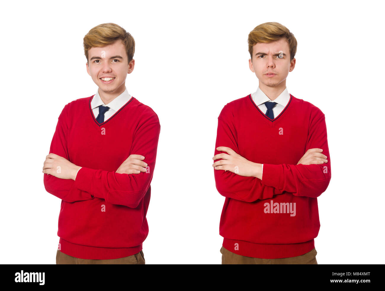 Student isolated on white Stock Photo - Alamy