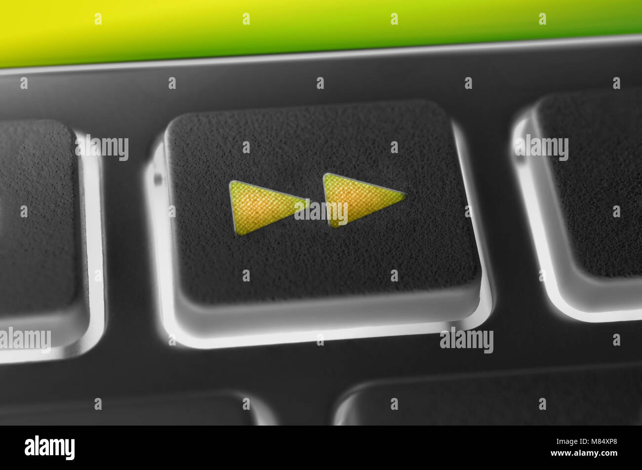 Close Up Of A Black Fast Forward Button Of A Black Remote Control With ... Close Up Of A Black Fast Forward Button Of A Black Remote Control With ...