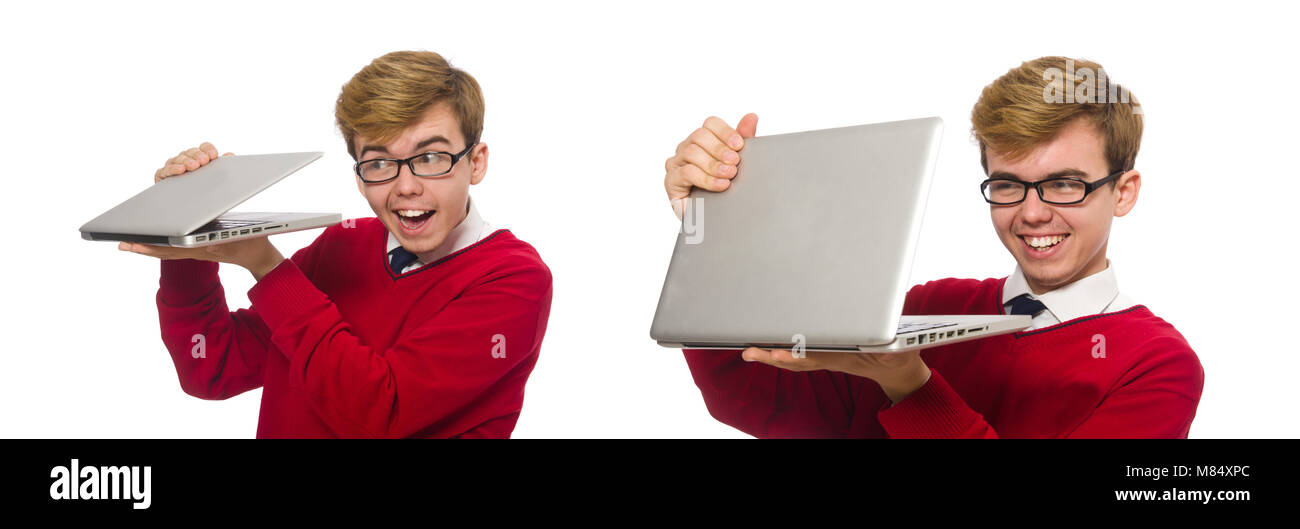 Hacker using computer on Cut Out Stock Images & Pictures - Alamy