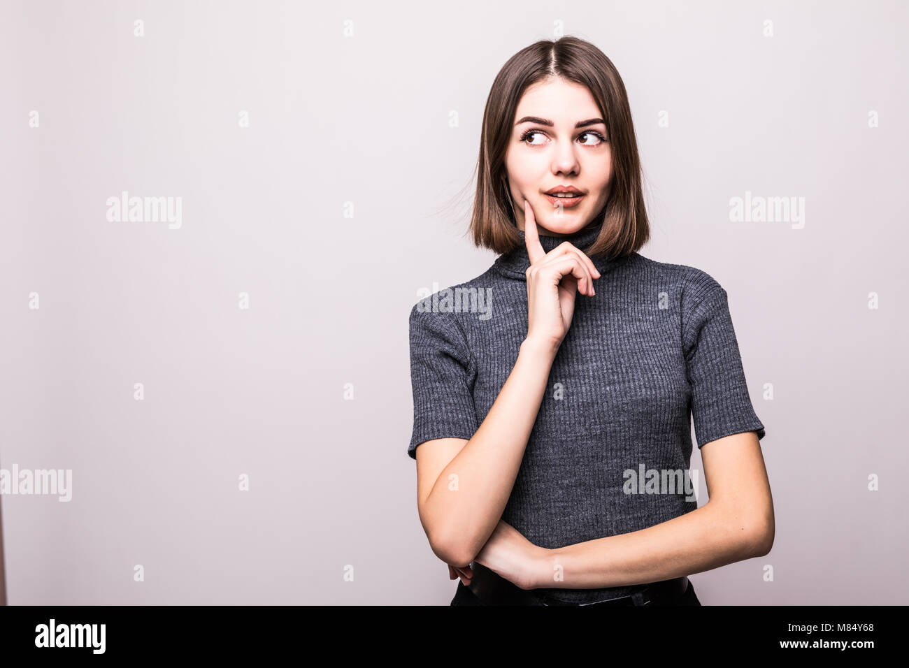 Portrait minded smart lady hi-res stock photography and images - Alamy