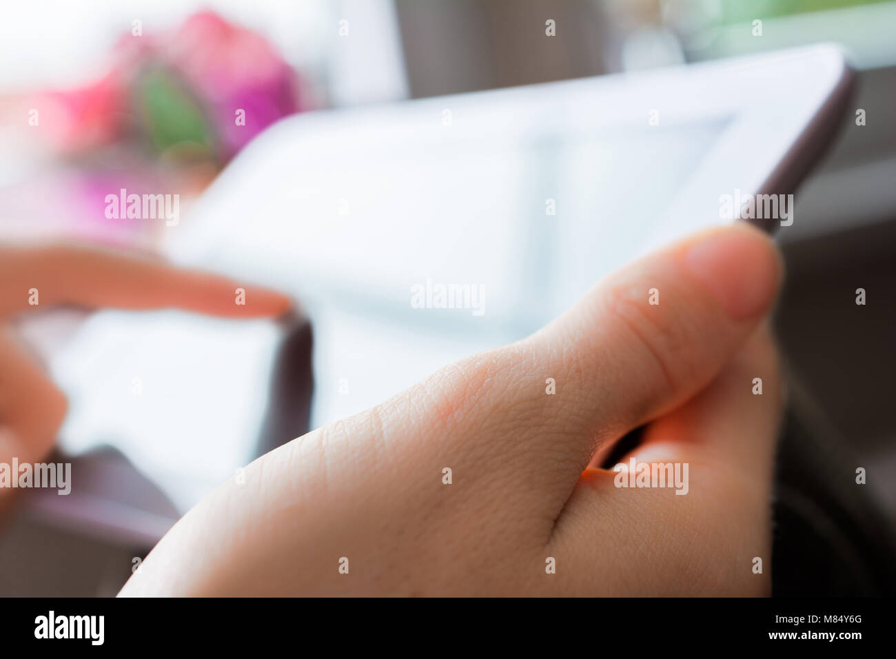 Tablet device at home landscape hi-res stock photography and images - Alamy